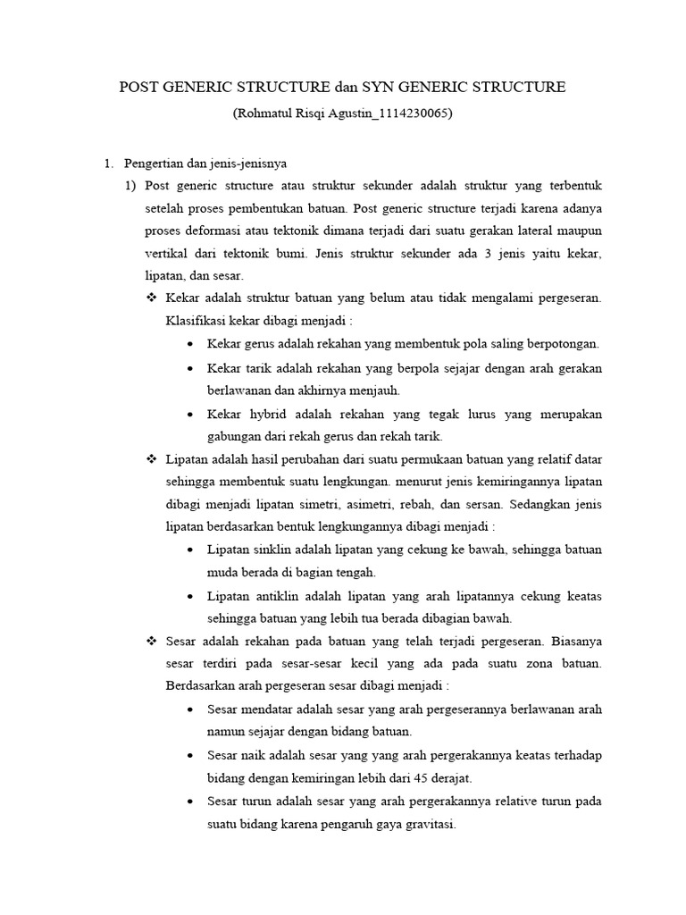 Struktur Generik dalam Geologi | PDF