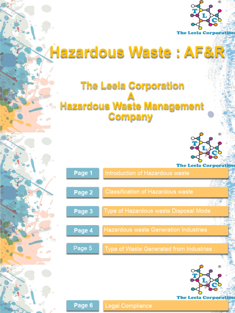 Hazardous Waste PPT TLC | PDF | Hazardous Waste | Waste