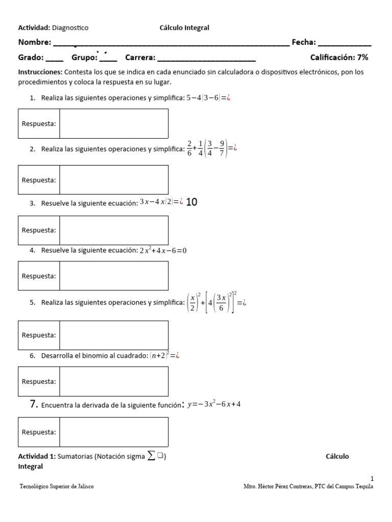 A - 1 Sumatorias (Notación Sigma) | PDF | Álgebra | Objetos matemáticos