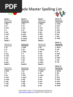 Second Grade Master Spelling Lists | PDF | Linguistics
