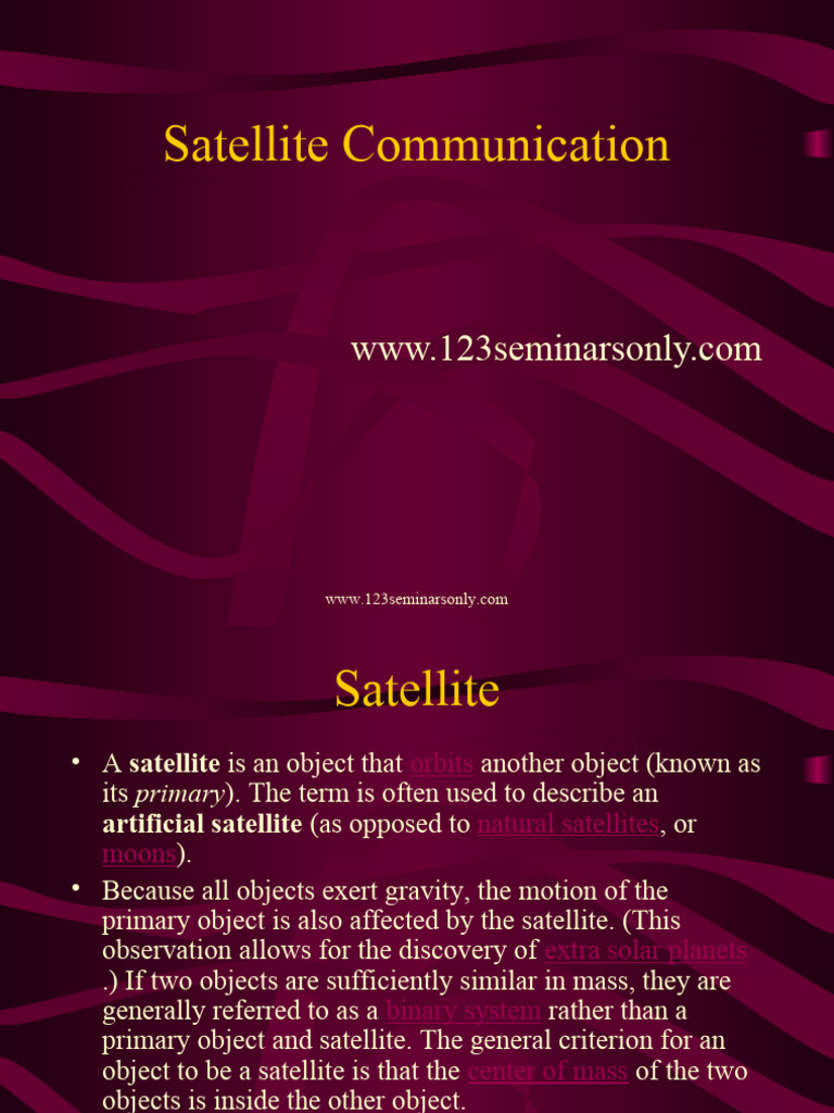 Satellite Communication | PDF
