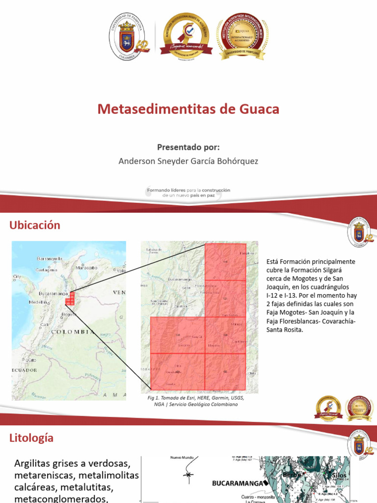 Metasedimentitas de Guaca en Colombia | PDF | Grava | Geología