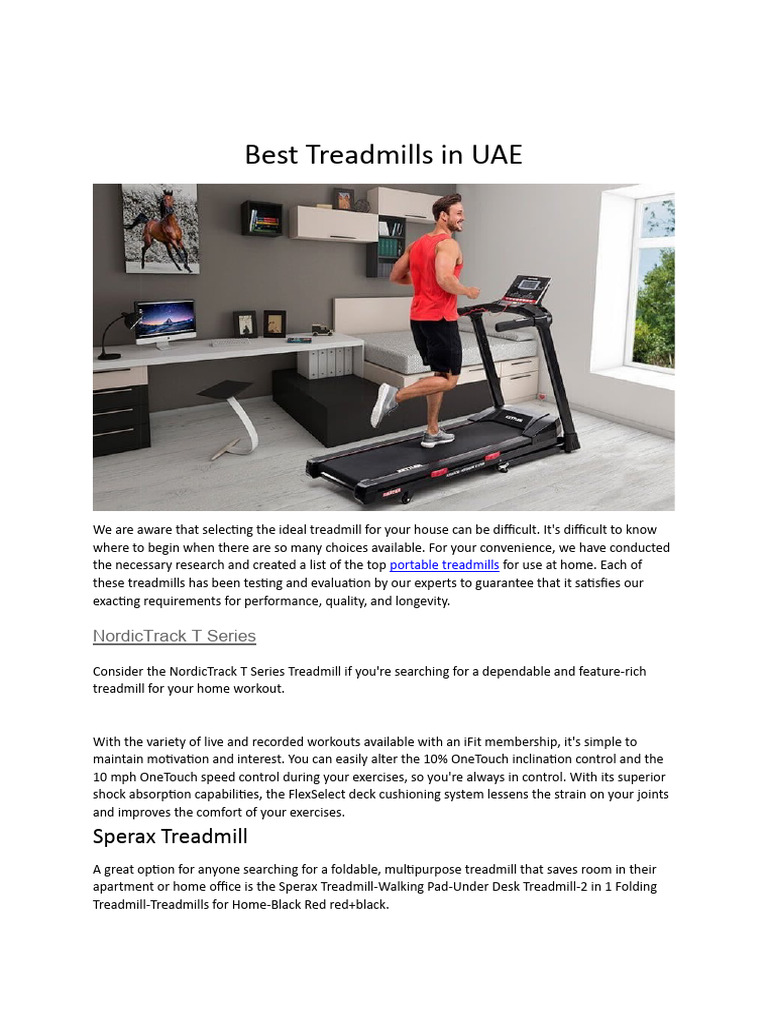 Best Treadmills in UAE | PDF | Home & Garden | Technology & Engineering