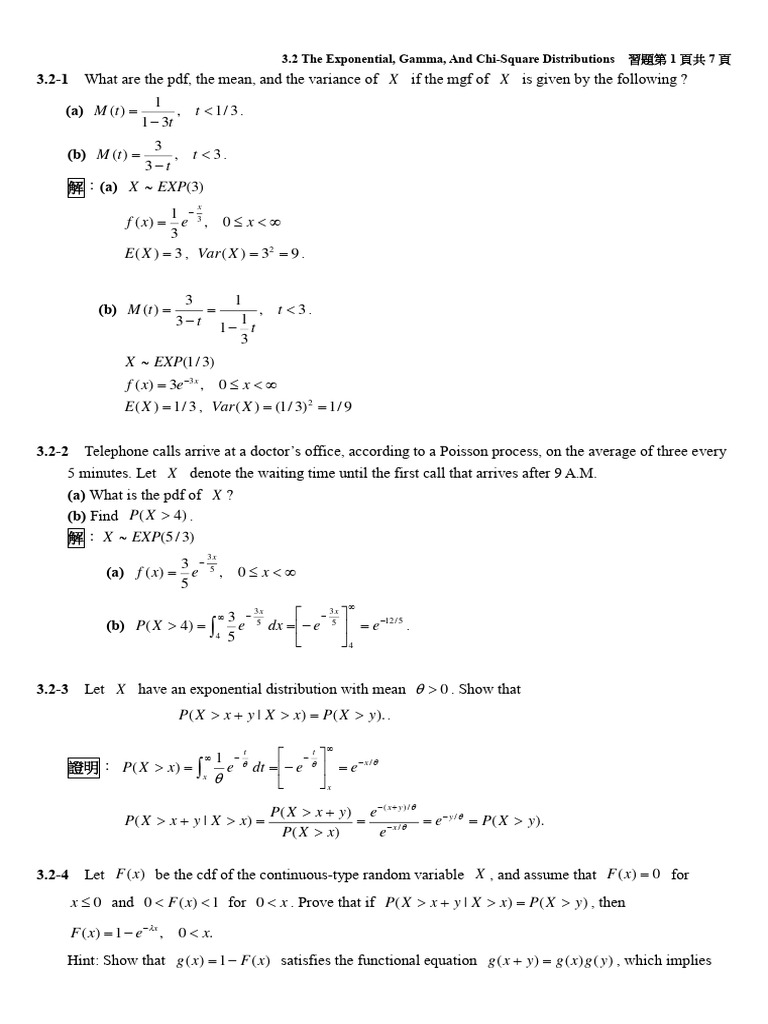 Advanced Probability Exercises | PDF | Statistical Theory | Probability Theory