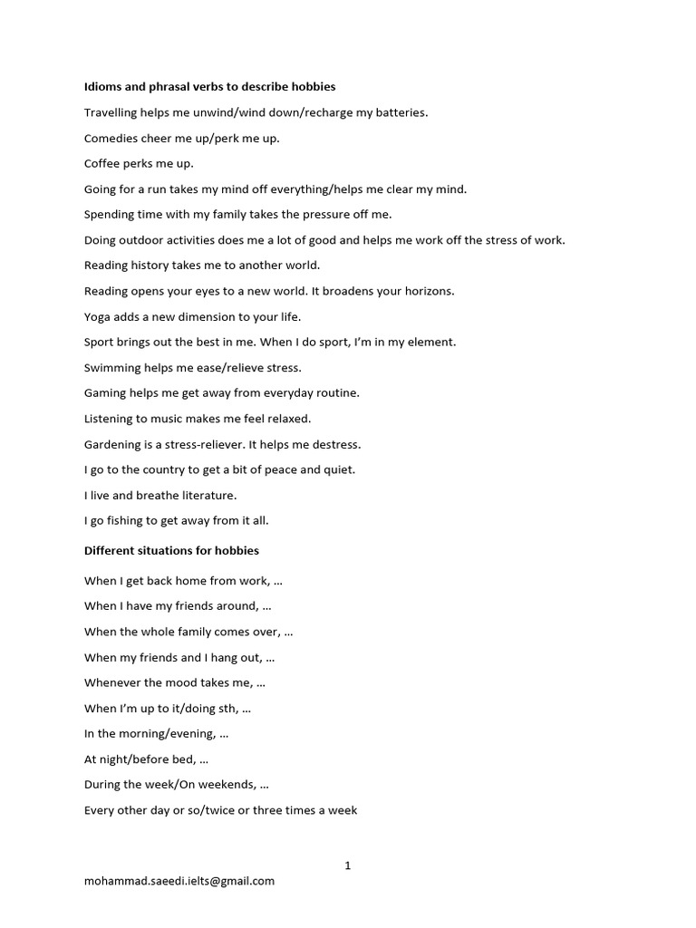 Idioms For IELTS - Mohammad.Saeedi | PDF