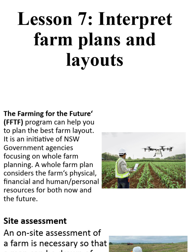 Lesson 7 Interpret Farm Plans and Layouts | PDF | Sowing | Seed