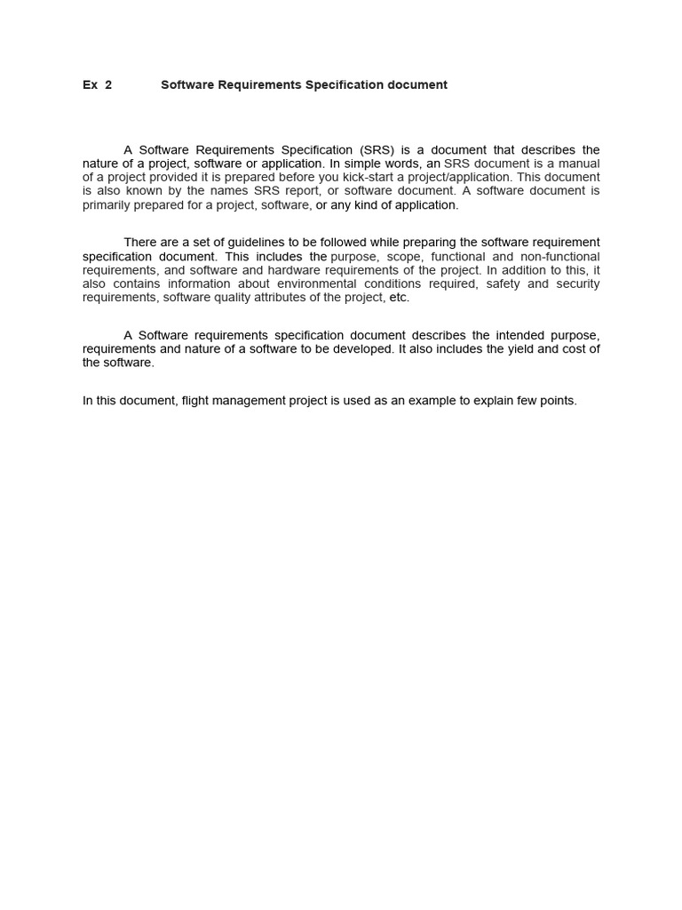 Flight Management SRS Document | PDF | Databases | Application Software