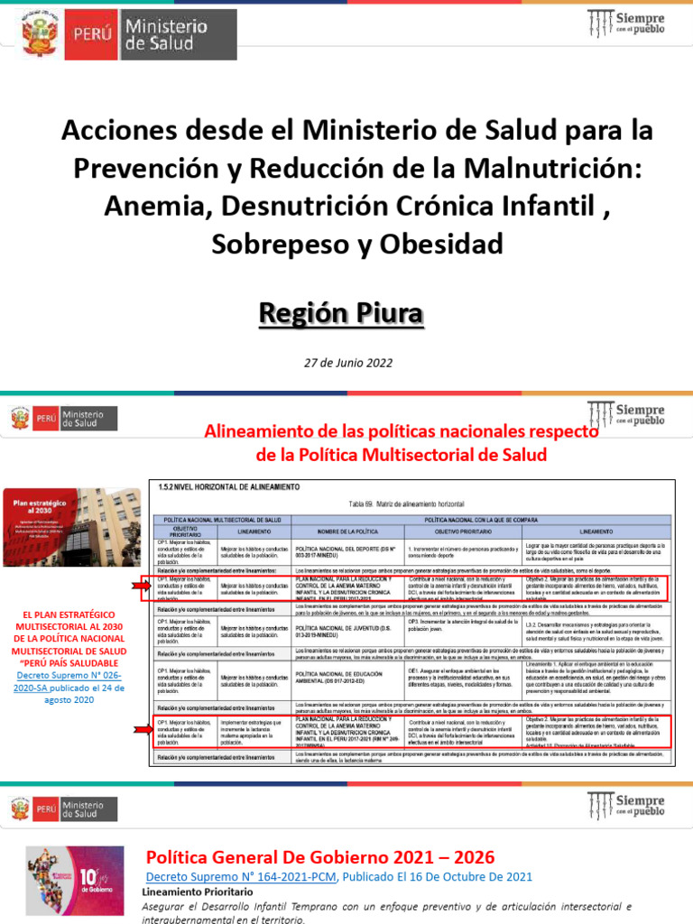 3sdp Minsa Acciones Desde El Minsa Para La Prevención Y La Reduccion