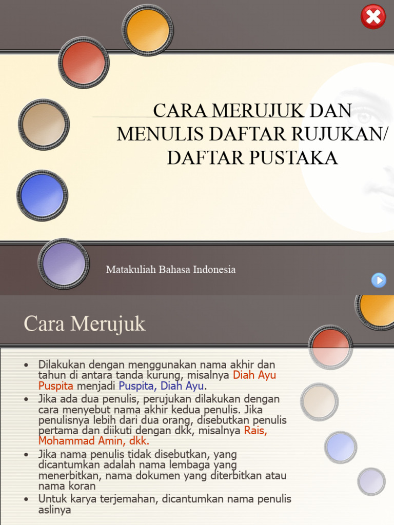Cara Merujuk Dan Penulisan Daftar Pustaka | PDF
