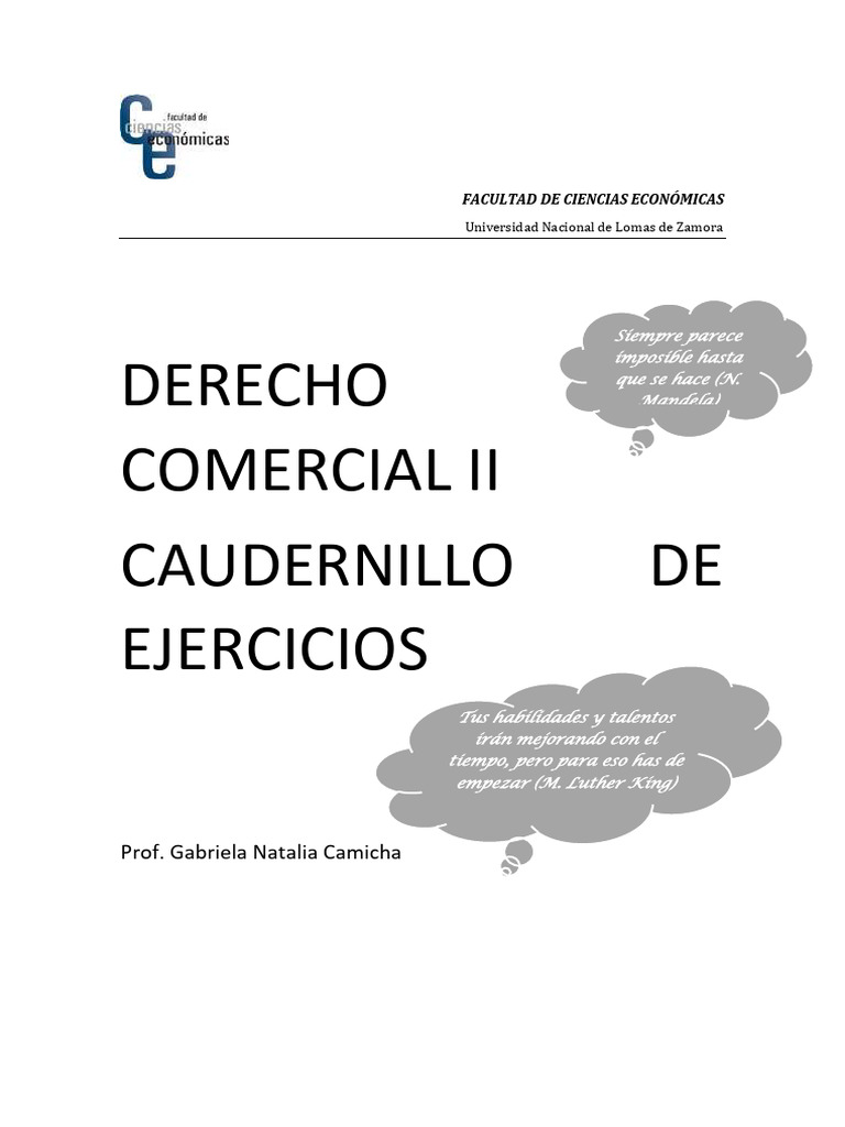 Cuadernillo Títulos Derecho Comercial 2 | PDF | Cheque | Pagaré