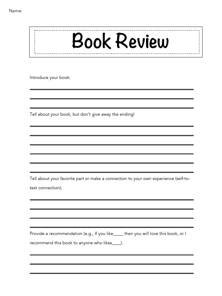 Book Review Template | PDF