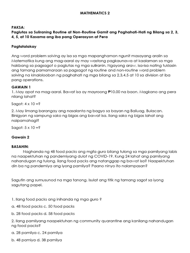 March 08 2023 Gawain MAth Filipino English MAPEH | PDF