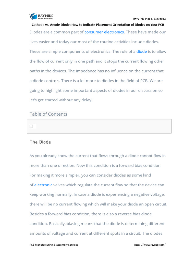 Cathode vs. Anode Diode How to Indicate Placement Orientation of Diodes ...