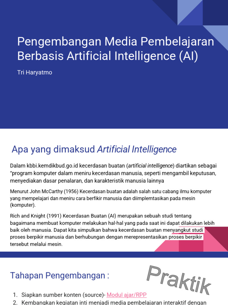 Media Pembelajaran Interaktif AI | PDF