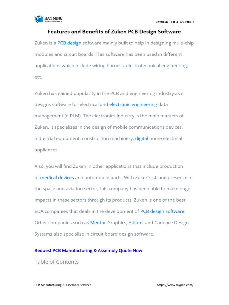 Features and Benefits of Zuken PCB Design Software | PDF | Printed ...