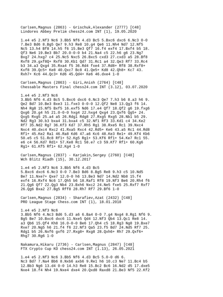 Game 1 | PDF | Competitive Games | Chess