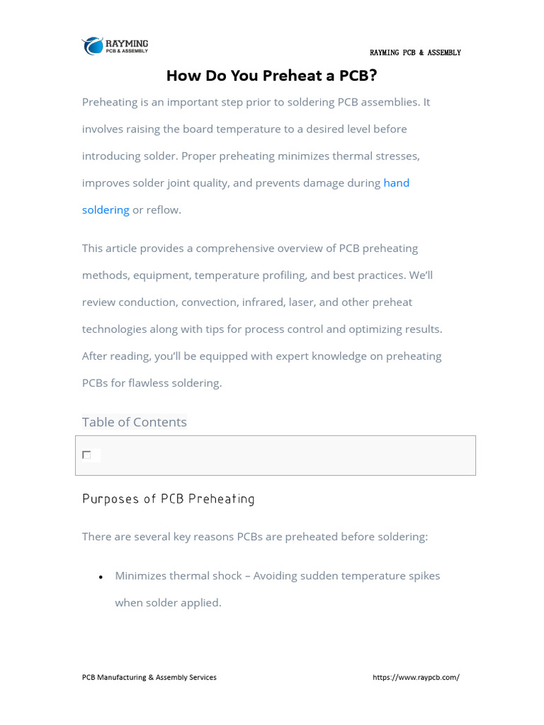 How Do You Preheat A PCB | PDF | Technology & Engineering