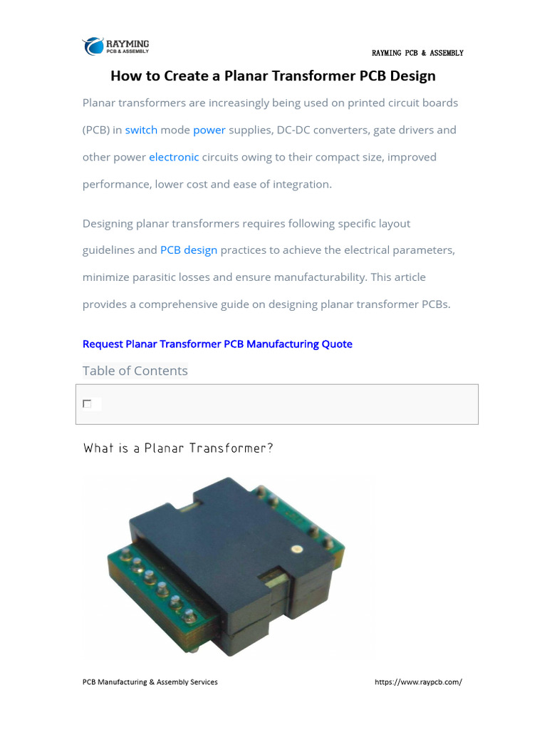 How to Create a Planar Transformer PCB Design | PDF | Transformer ...