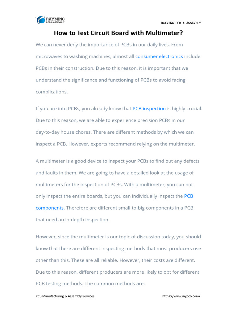 How to Test Circuit Board With Multimeter | PDF | Printed Circuit Board ...