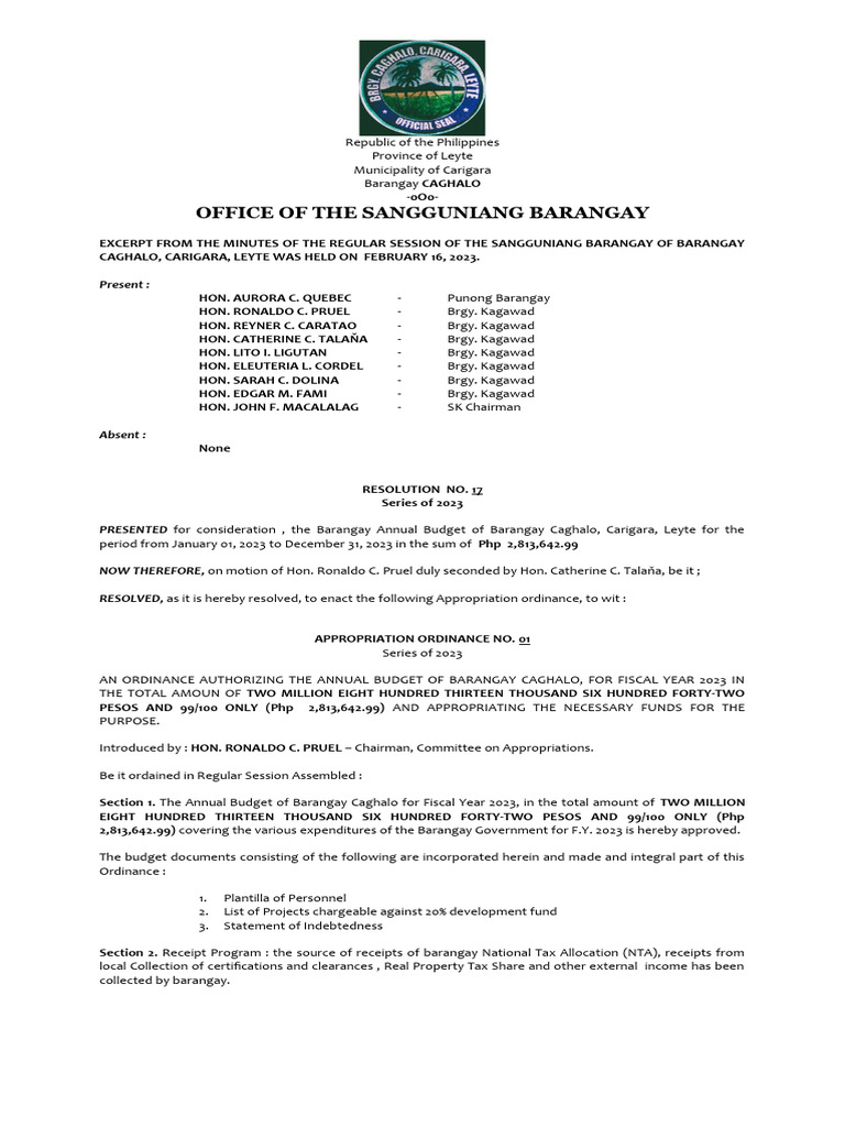 SB Res. Budget | PDF | Taxes | Public Finance