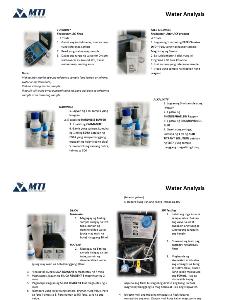 Water Analysis | PDF