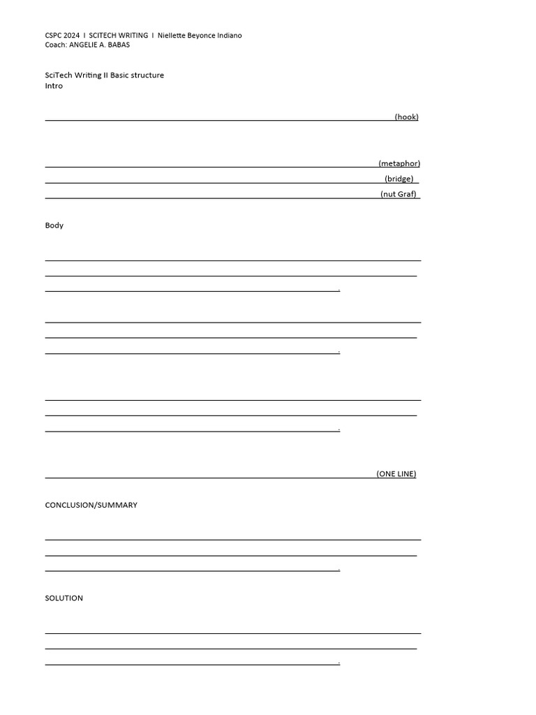 SciTech Writing II Basic Structure | PDF | Science | Organ Transplantation