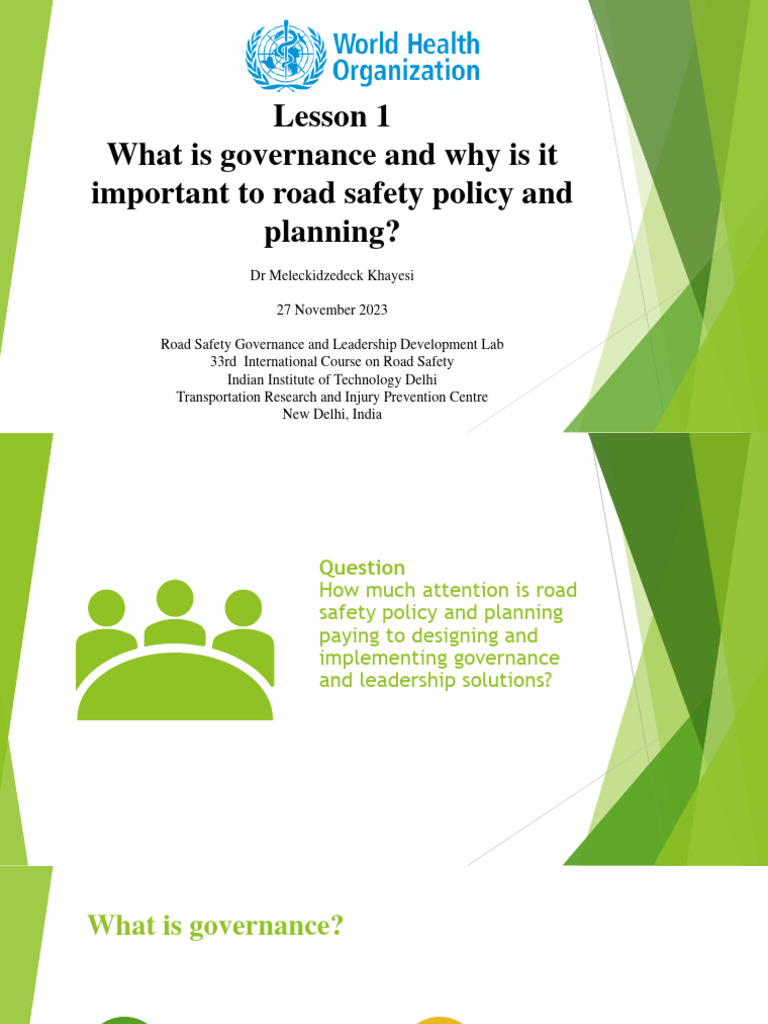 Road Safety Governance-Melecki | PDF | Governance | Policy