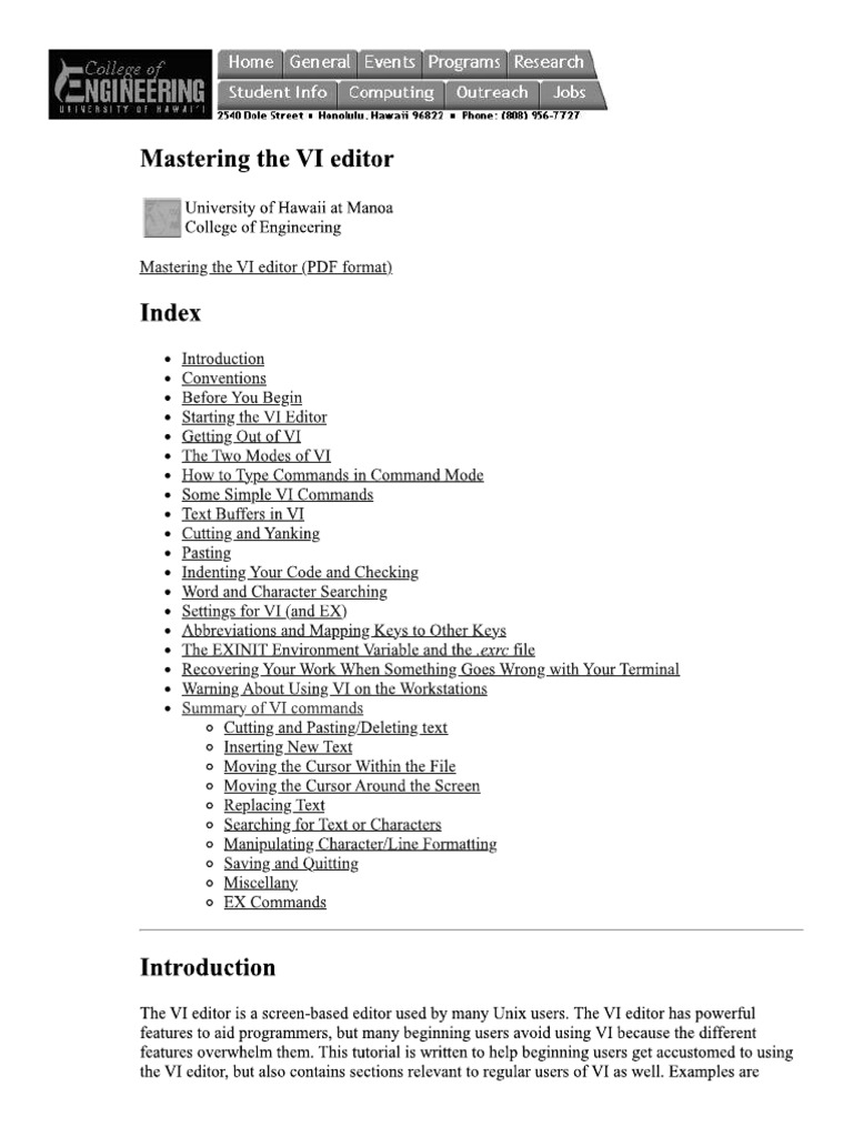 Mastering VI | PDF