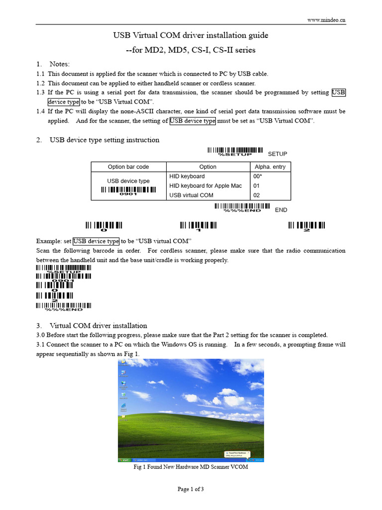 MD2 MD5 CS USB Virtual COM Guide V1.2 | PDF | Image Scanner | Usb