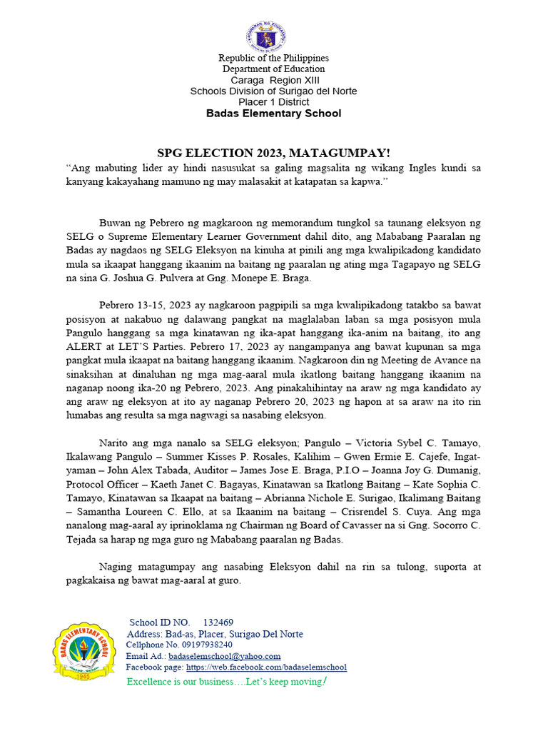 Write-Up SPG Election 2023 | PDF