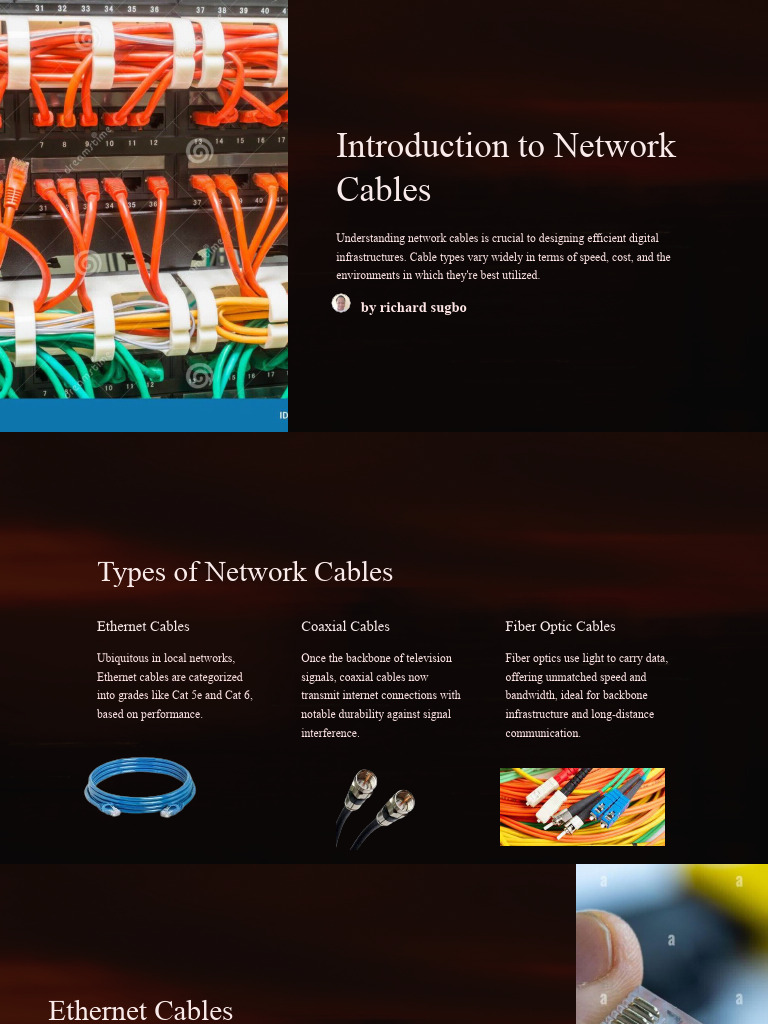 Introduction To Network Cables | PDF | Computer Network | Cable Television