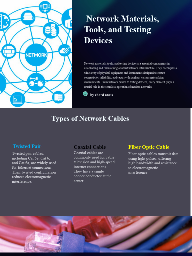 Introduction To Network Materials Tools and Testing Devices | PDF