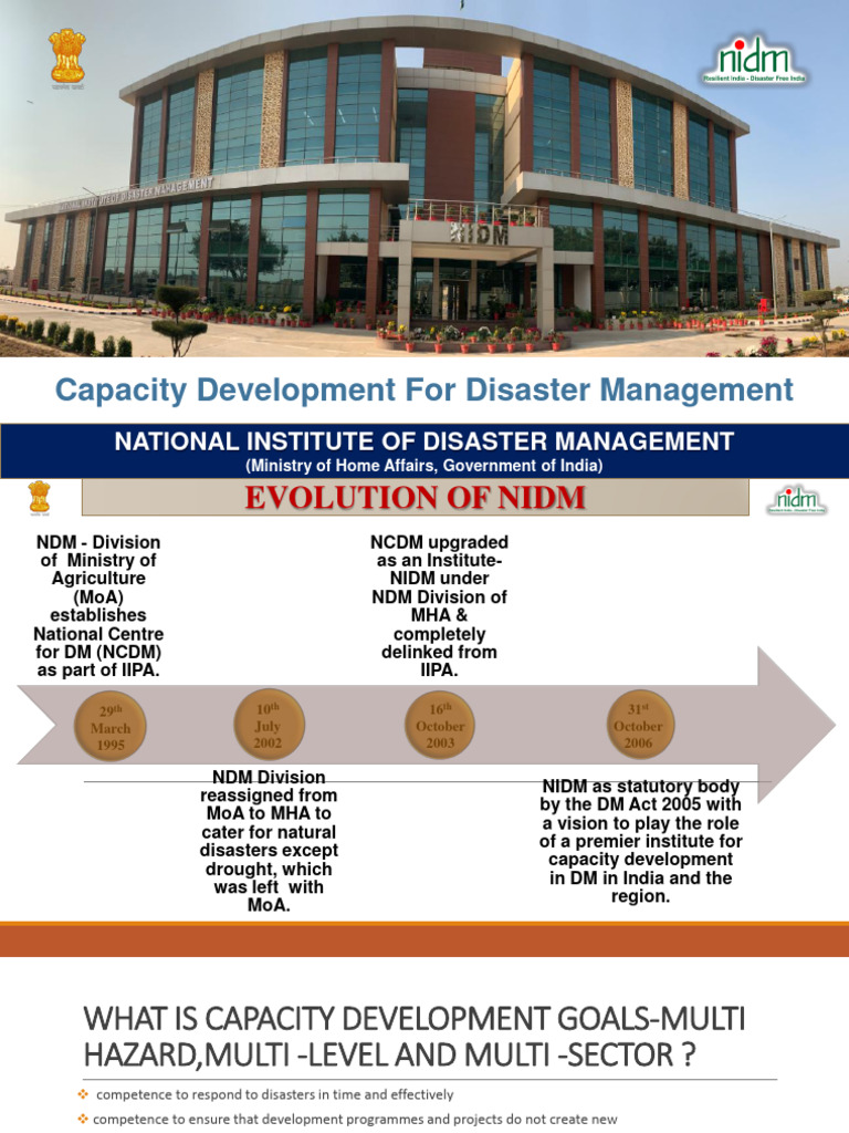 NIDM | PDF | Disaster Risk Reduction | Emergency Management