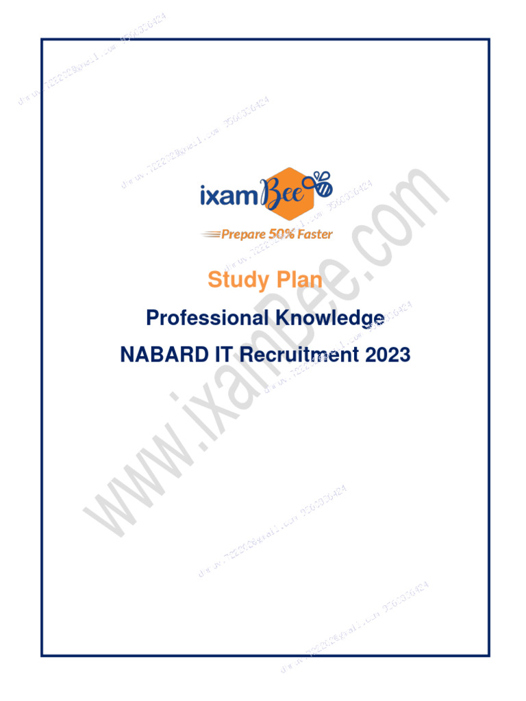 NABARD IT Exam Study Plan | PDF | Databases | Computer Network