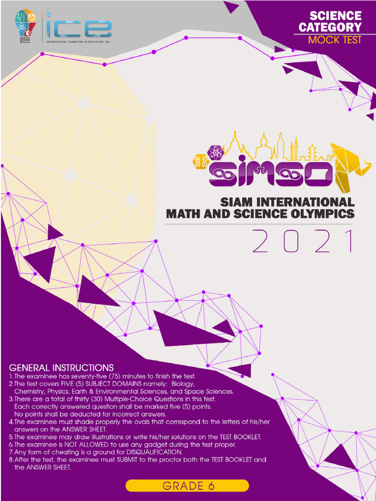 SIMSO Science Mock P6 | PDF