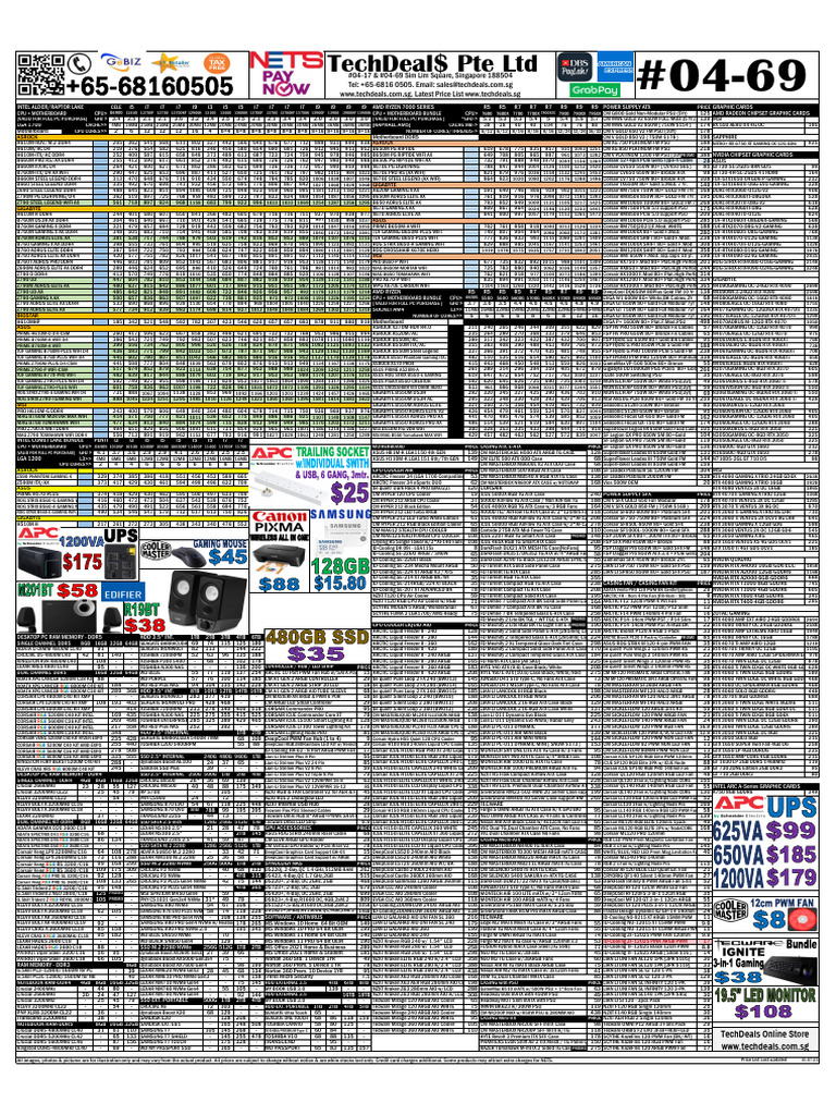 PC Hardware Price List | PDF