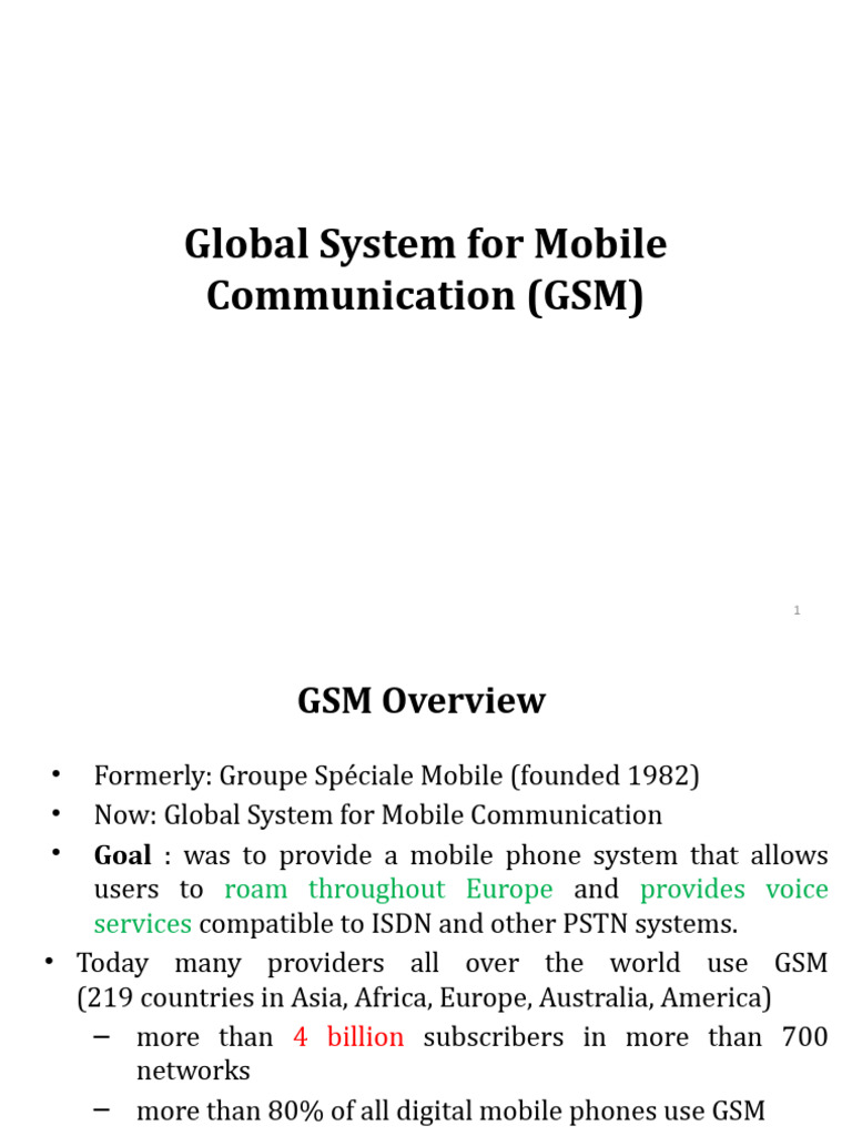 Chapter 5 - GSM | PDF | Cellular Network | Telecommunications