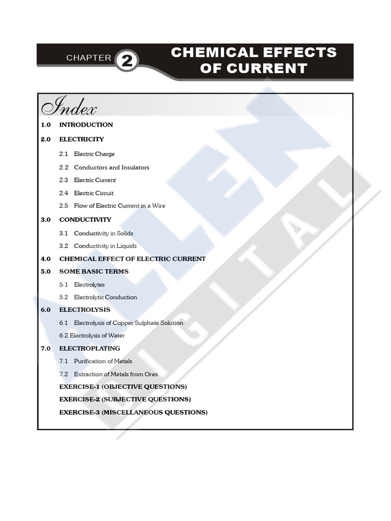 Chemical Effects of Current | PDF | Acid | Electric Current