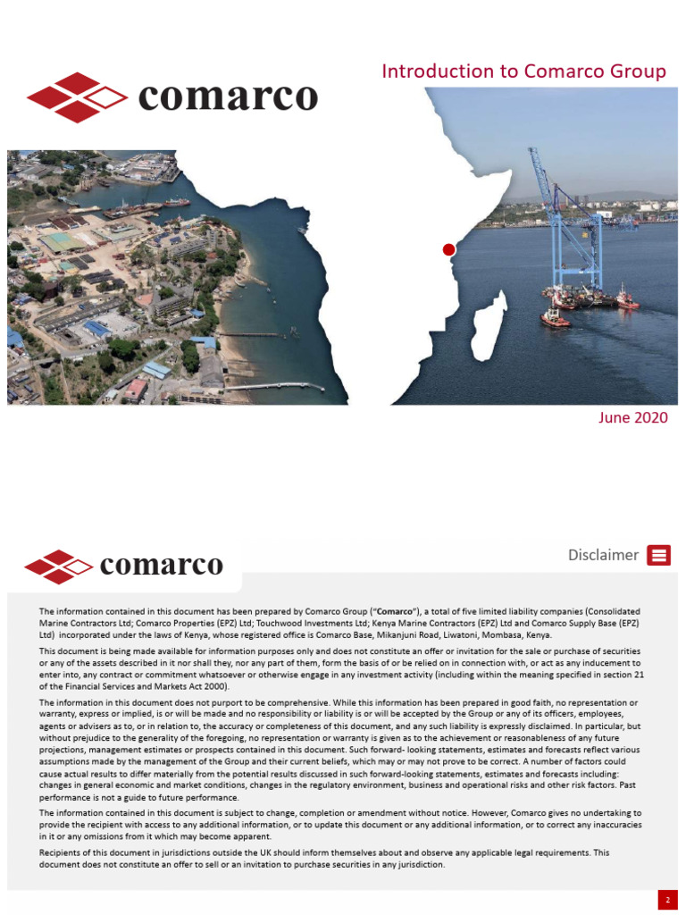Comarco Group Overview & Expansion | PDF | Port | Liquefied Natural Gas