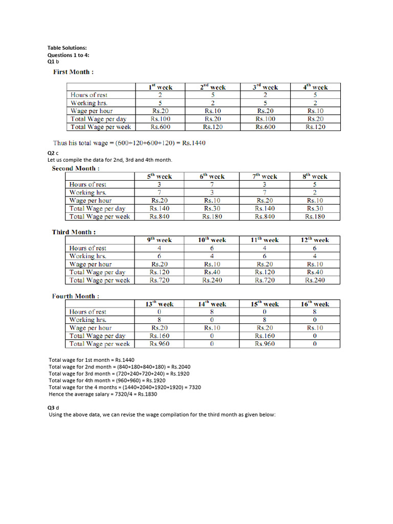 05 Logic Based Tables Solutions | PDF