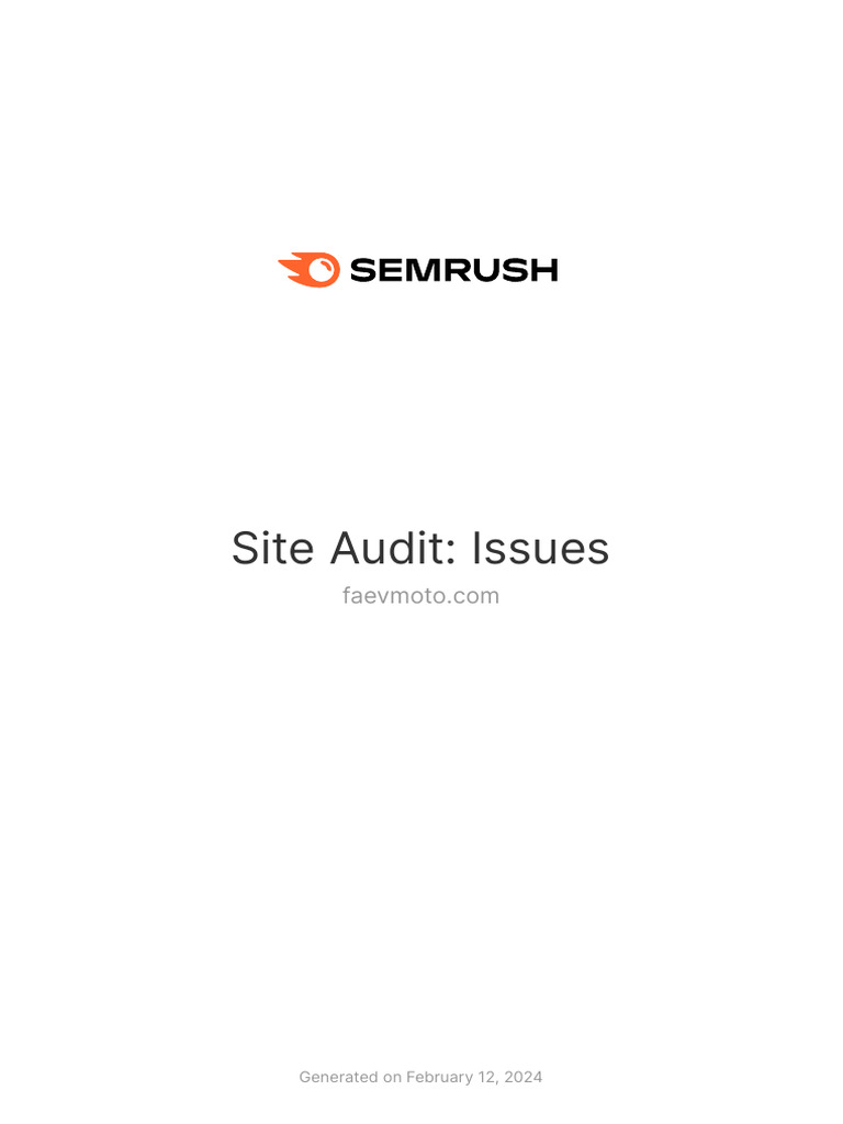 Semrush-Site Audit Issues-Faevmoto Com-12º Feb. 2024 | PDF | Search ...