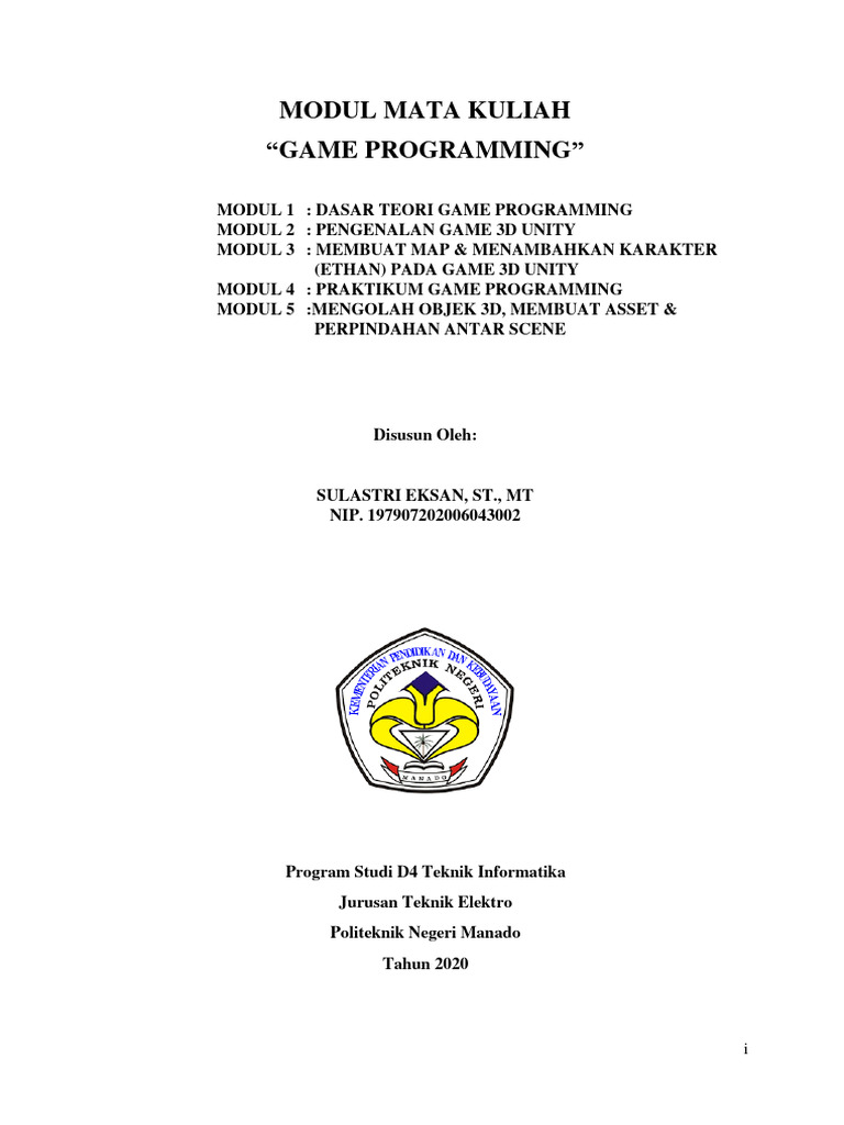 Modul Game Programming 2a-1 | PDF | Game & Aktivitas