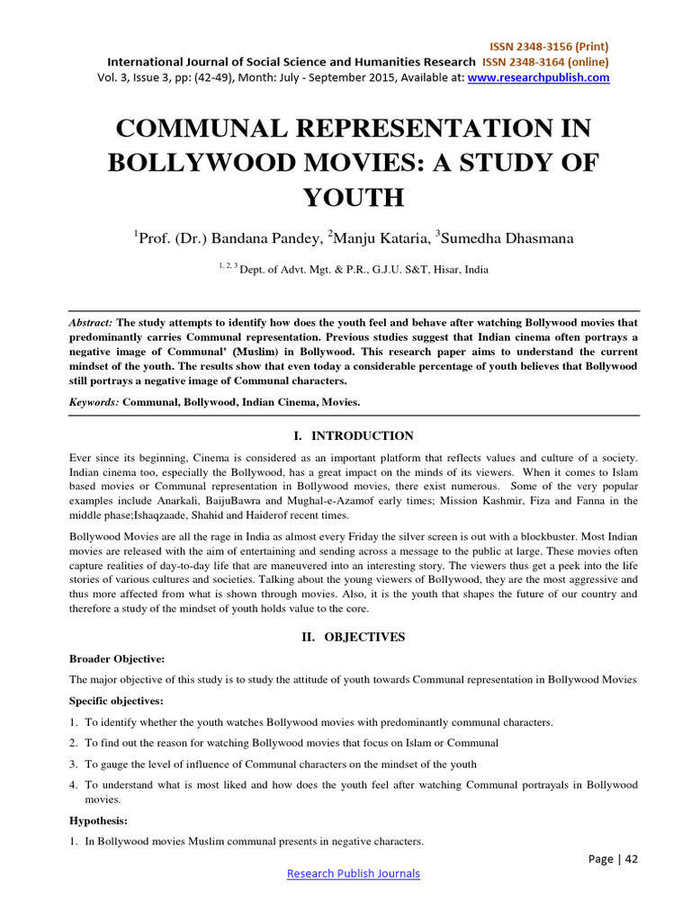Communal Representation in Bollywood Mov | PDF | Degrees Of Freedom ... Communal Representation in Bollywood Mov | PDF | Degrees Of Freedom ...