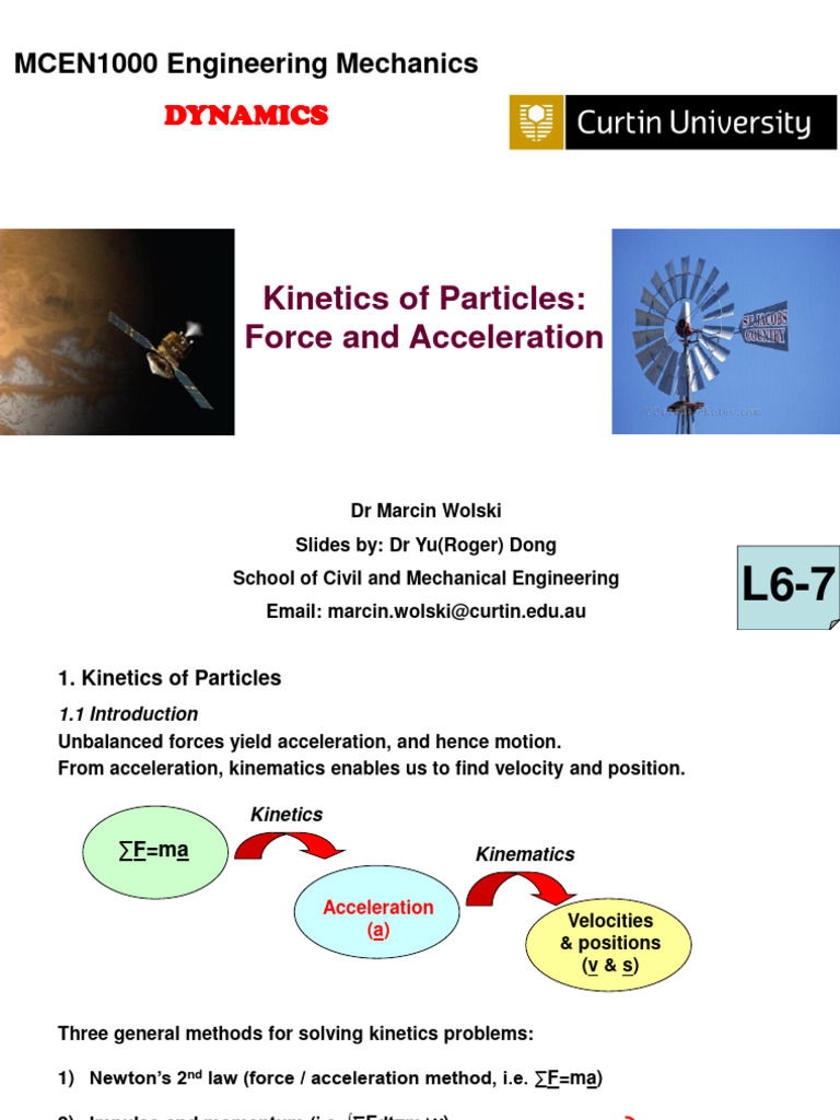 Lecture Slides 6-7 | PDF | Force | Kinematics