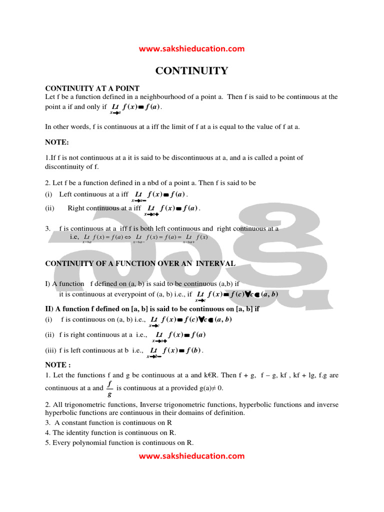 08 04 Continuity | PDF | Continuous Function | Function (Mathematics)