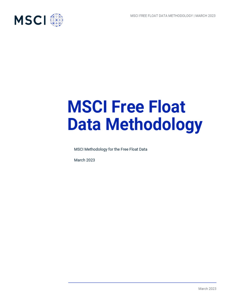 MSCI Free Float Data Methodology 20230320 | PDF | Securities (Finance ...