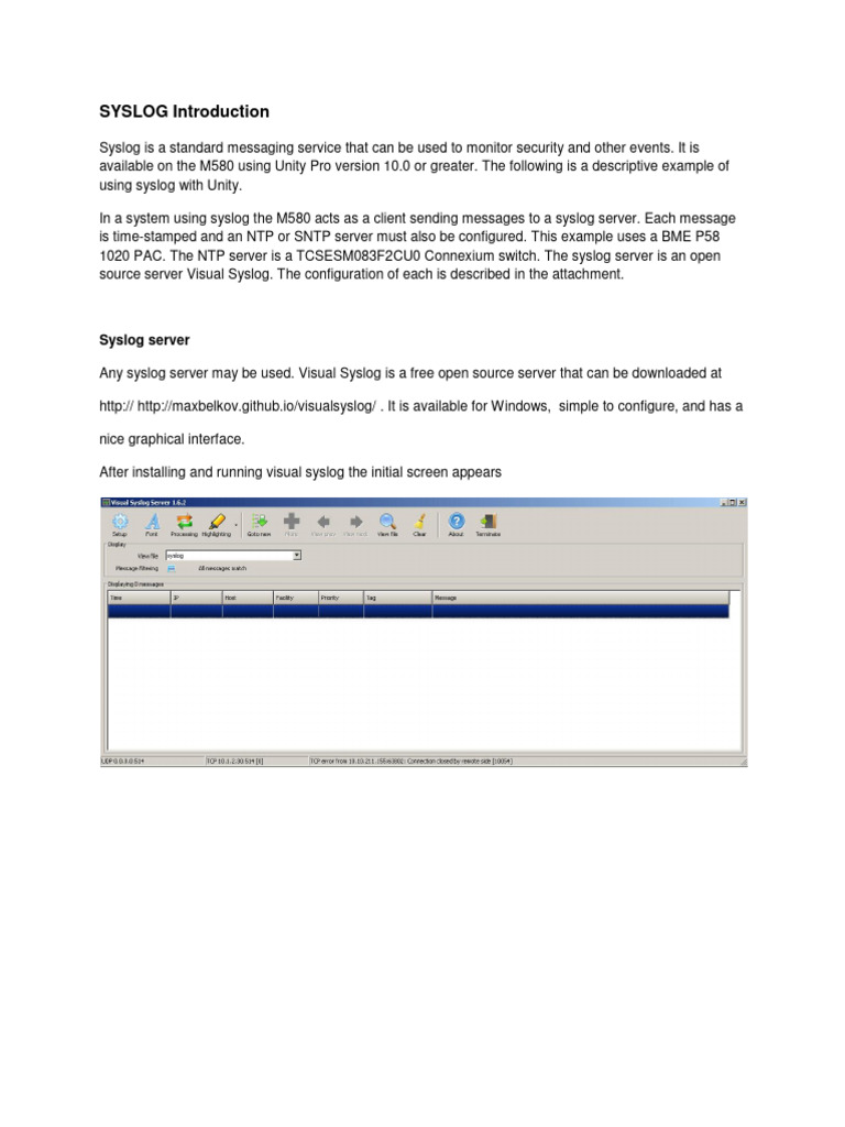 Syslog Pdf Port Computer Networking Ip Address 