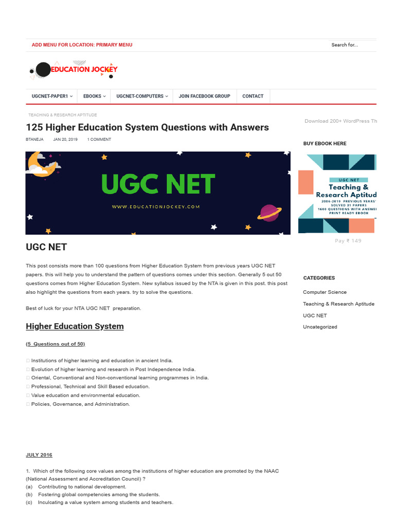 Class Note Ugc | PDF