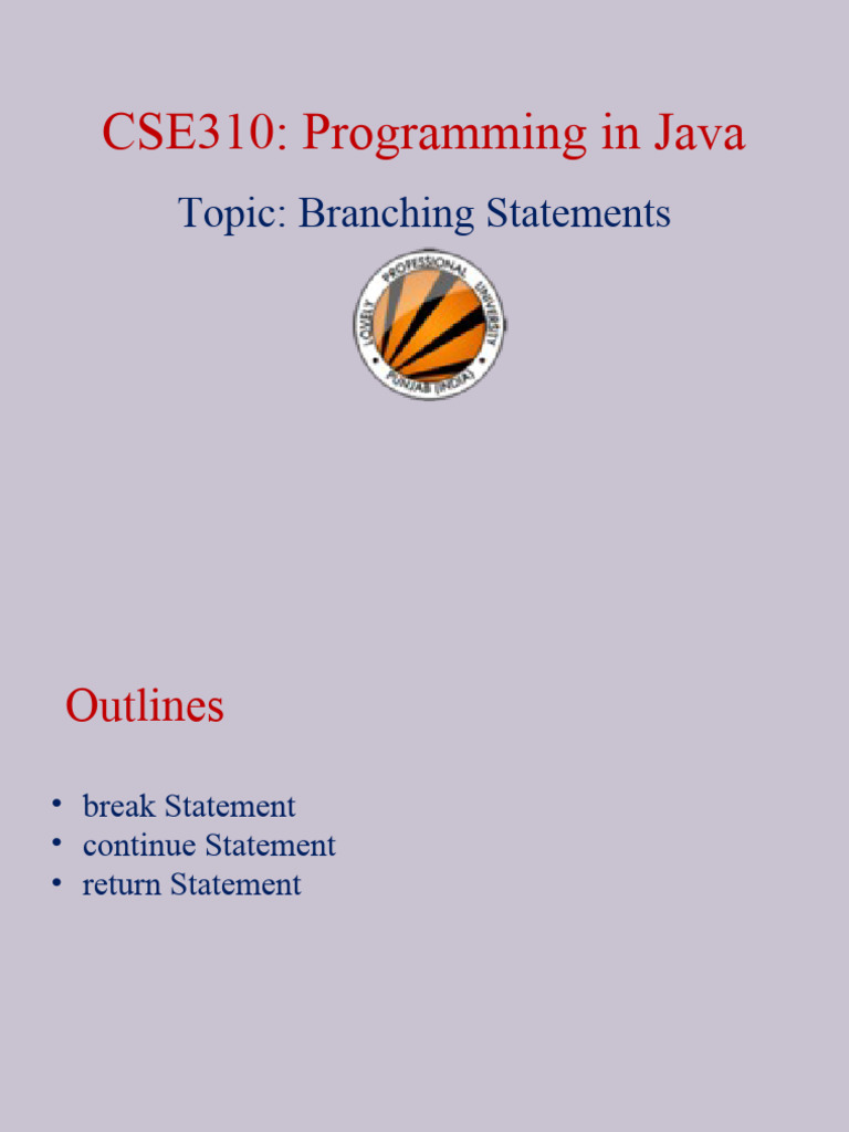 Branching Statements | PDF | Control Flow | Programming Paradigms
