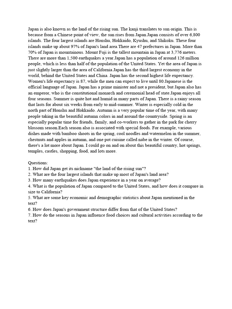 Overview of Japan's Geography and Culture | PDF | Politics